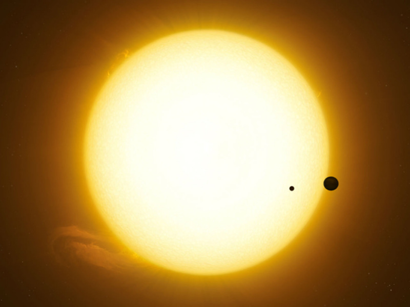 Large Exomoon Likely Orbits A Faraway World Eos 
